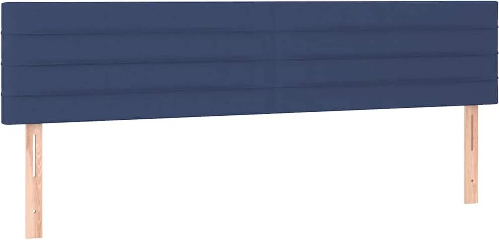 Box spring postel s matrací modrá 200x200 cm textil 3130383