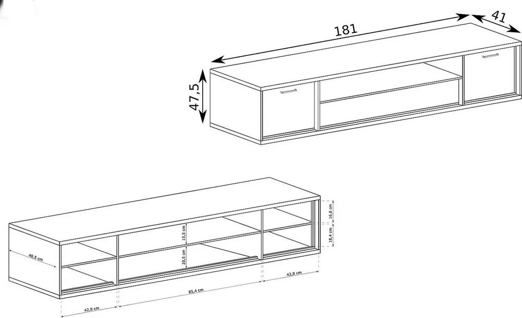 Casarredo - Komfort nábytek Obývací sestava SET1 PILETAS dub hickory