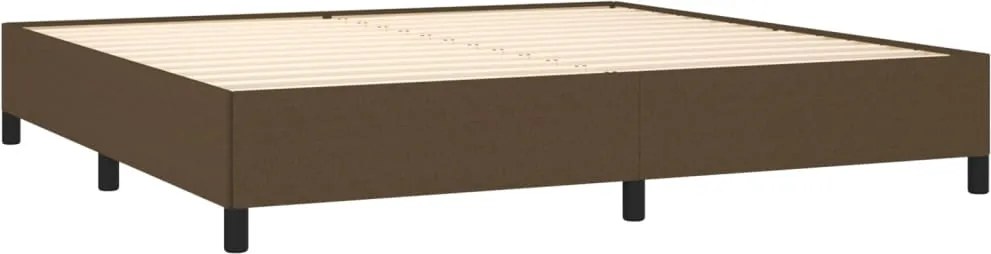 Box spring postel s matrací tmavě hnědá 200x200 cm textil 3141964