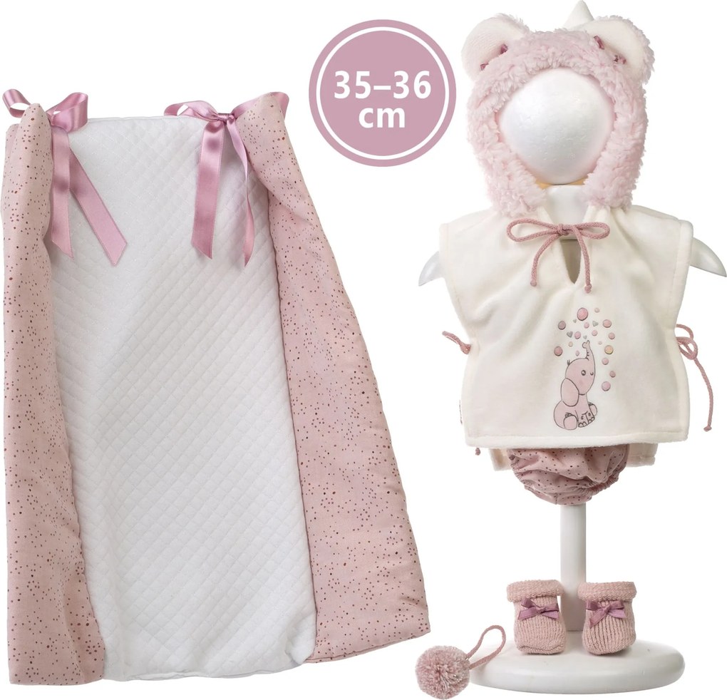 Oblečení pro panenky llorens m635-44 obleček pro panenku miminko new born velikosti 35-36 cm