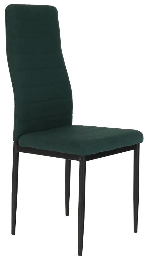 Kondela Židle, smaragdová látka / černý kov, COLETA NOVA