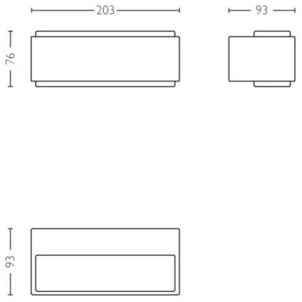 Venkovní nástěnné LED svítidlo Philips Stratosphere 16487/93/P0 9W 2700K teplá bílá IP44
