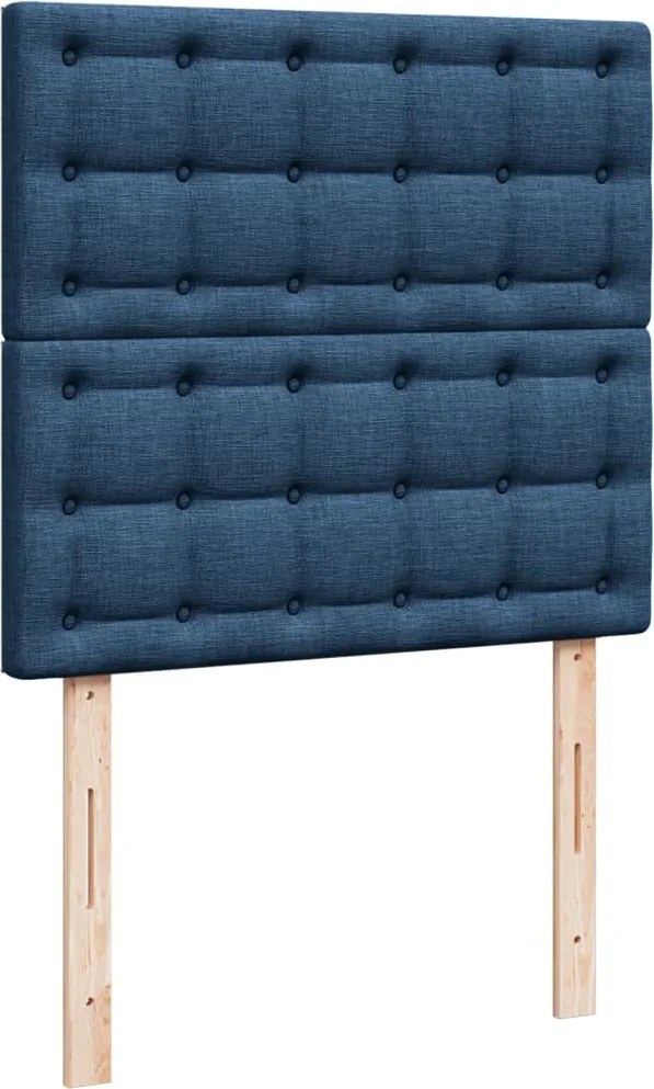 Box spring postel s matrací modrá 80x200 cm textil 3292635