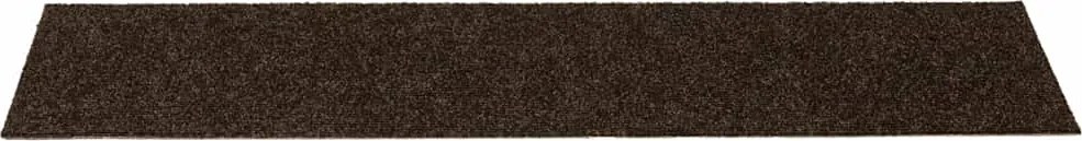 Schodové rohože samolepicí 15 ks 76 x 20 cm hnědé obdélníkové 326930