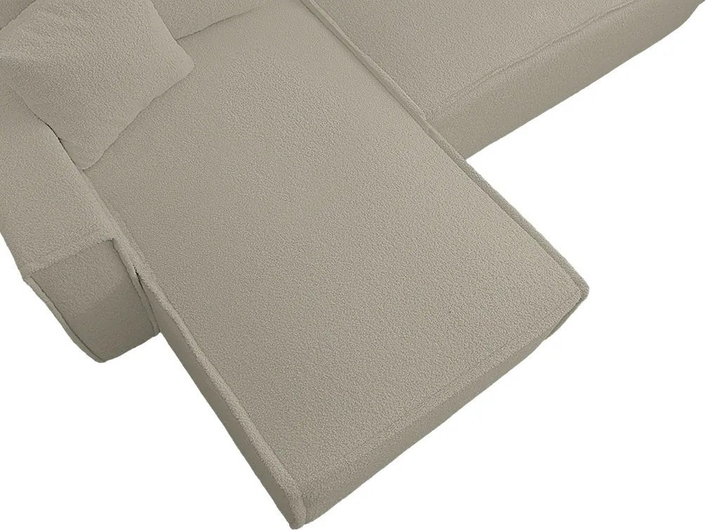 Rozkládací oboustranná sedací souprava do L SMART BOUCLE 232x143 cm, šedobéžová
