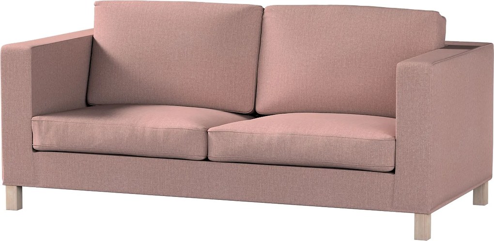Potah na pohovku IKEA Karlanda rozkládací, krátký barva růžová látka pletený vzor