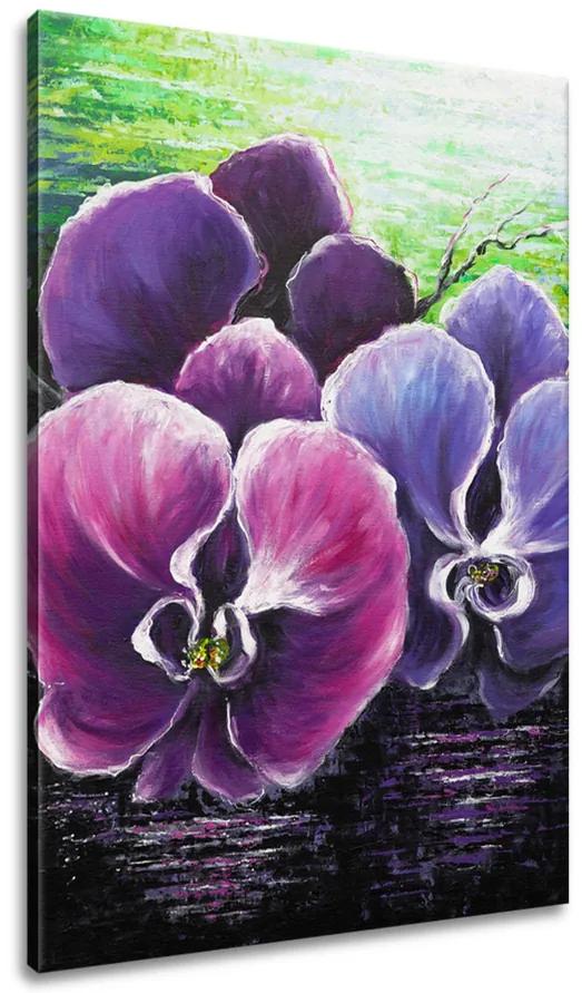 Gario Ručně malovaný obraz Orchidea u potoka Rozměry: 100 x 70 cm
