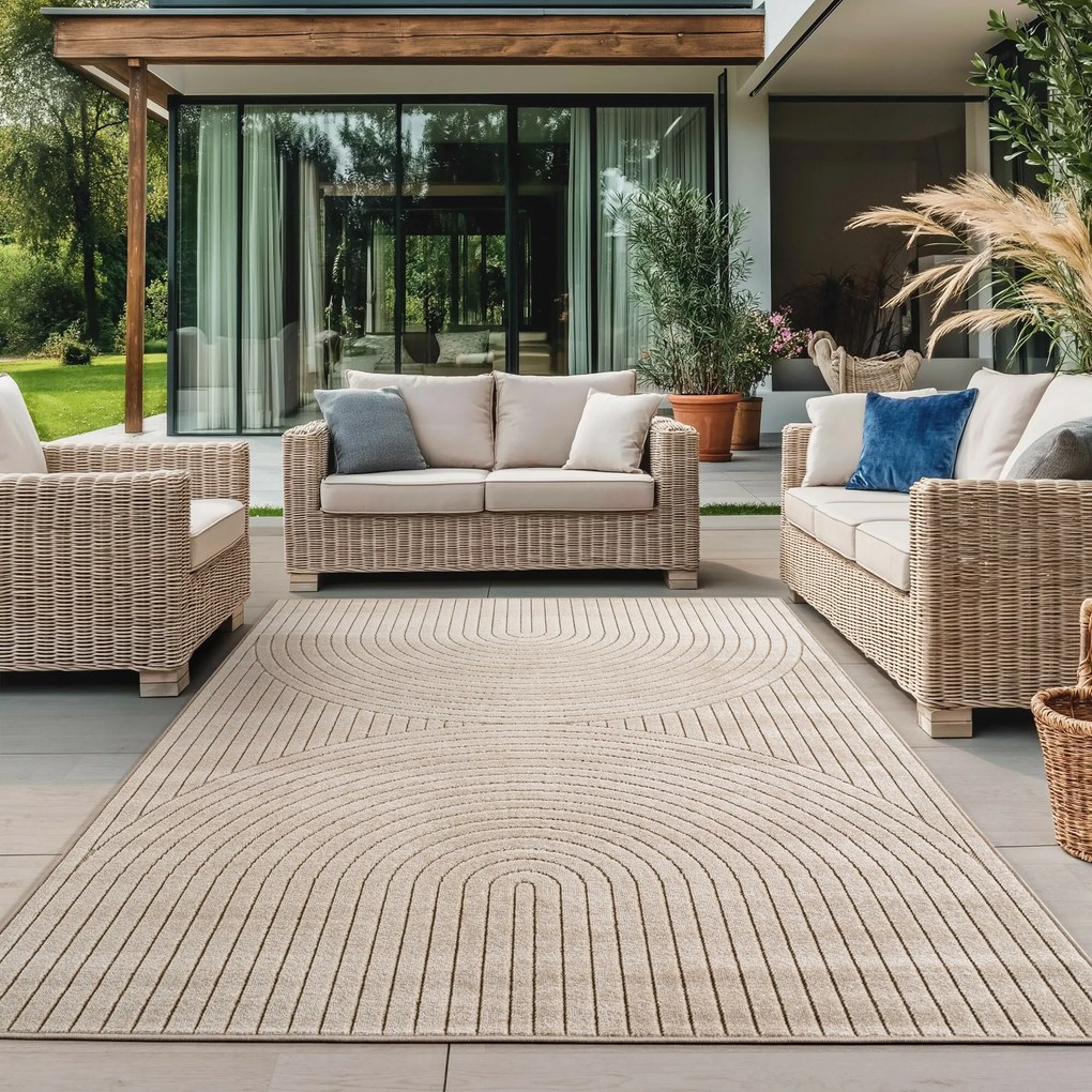 Ayyildiz, Kusový koberec Nova 1201 beige - na ven i na doma, 200x290, béžová, chodba / předsíň