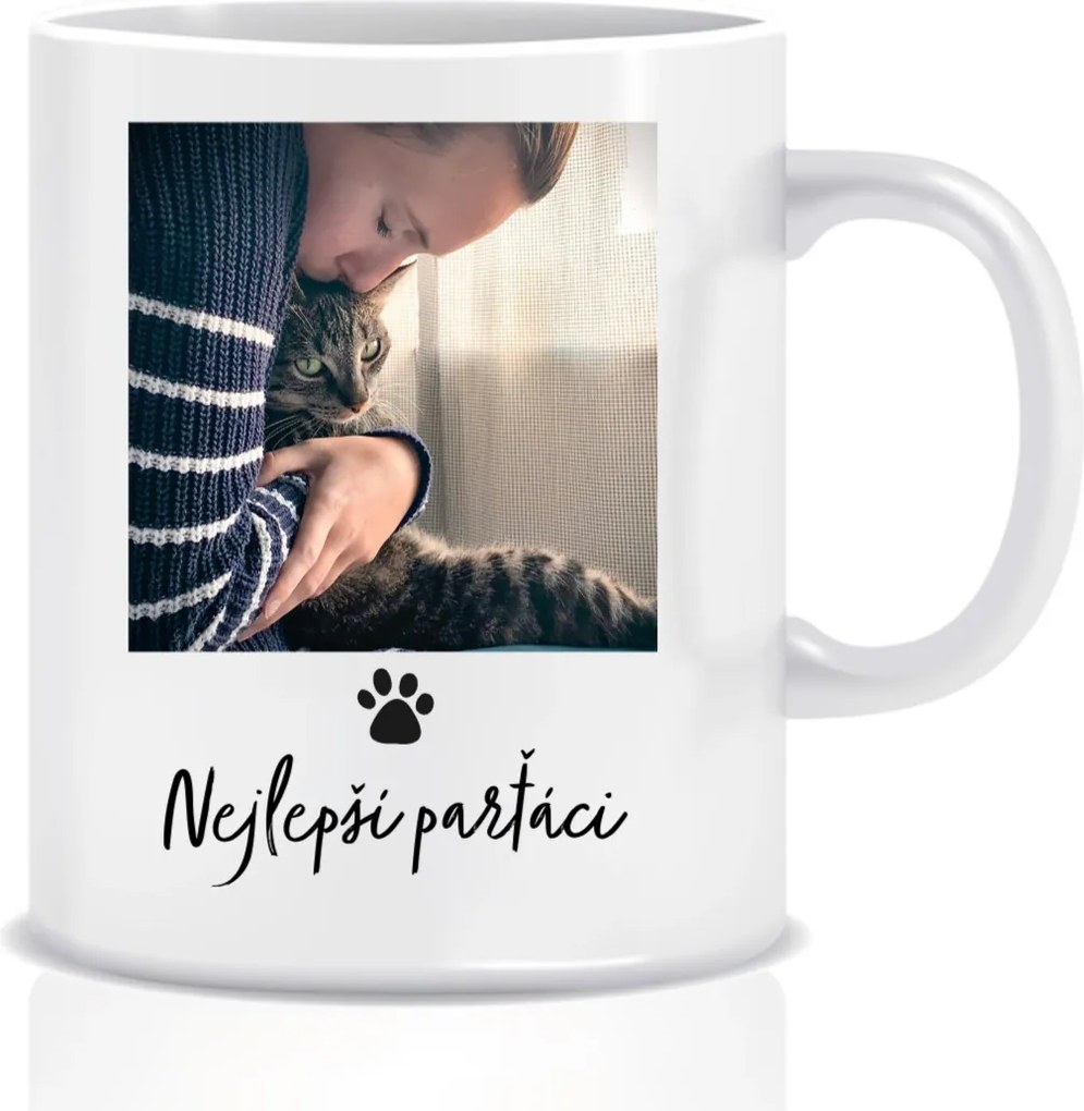 Personalizovaný klasický bílý hrníček - fotografie s mazlíčkem