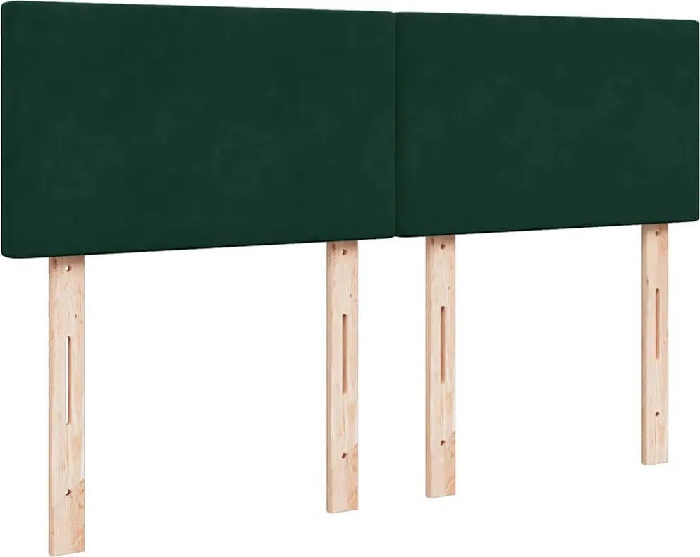 Box spring postel s matrací tmavě zelená 160x200 cm samet 3287779