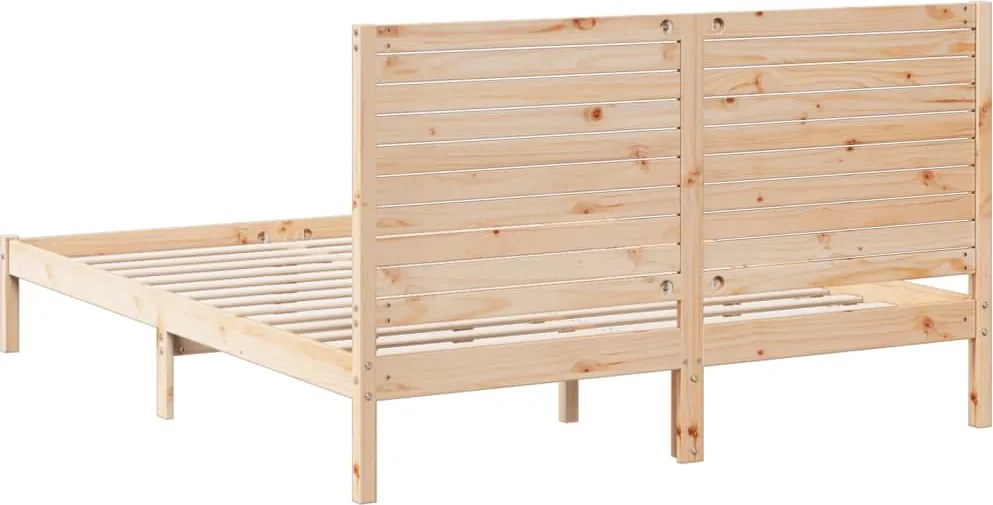 Prodloužený rám postele bez matrace 140 x 210 cm masivní dřevo 3309299