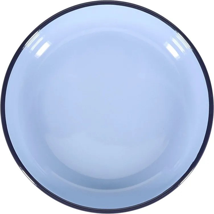 Modrý hluboký talíř z kameniny ø 21 cm Duo – ONA
