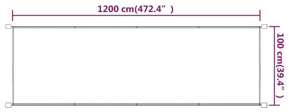 Vertikální markýza terakotová 100 x 1 200 cm oxfordská látka