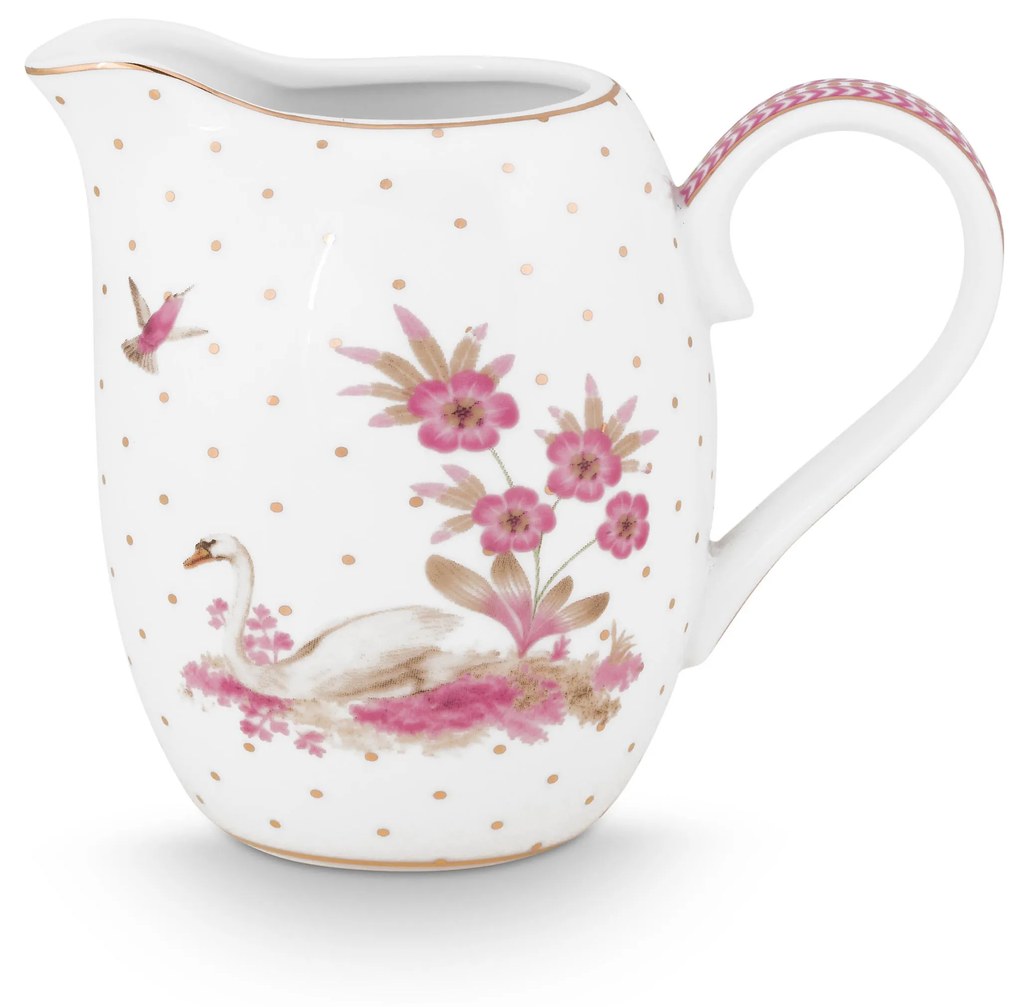 Pip Studio Jolie Dots Gold mlékovka 250ml, růžová (Porcelánová mlékovka)
