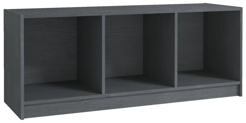 TV stolek šedý 104 x 33 x 41 cm masivní borové dřevo - Default Title