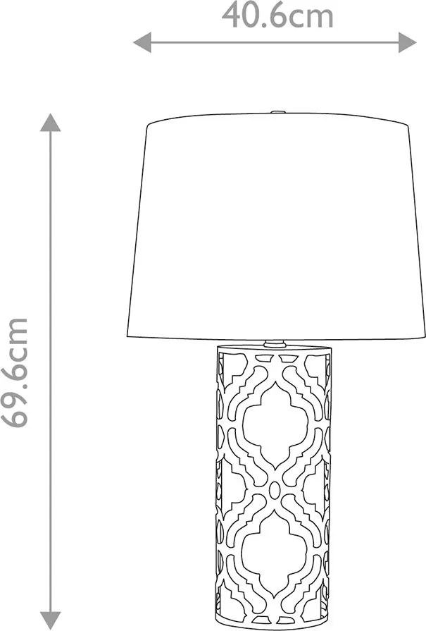 Stolní lampa Elstead Arabella 70 cm Patinované zlato 1x E27