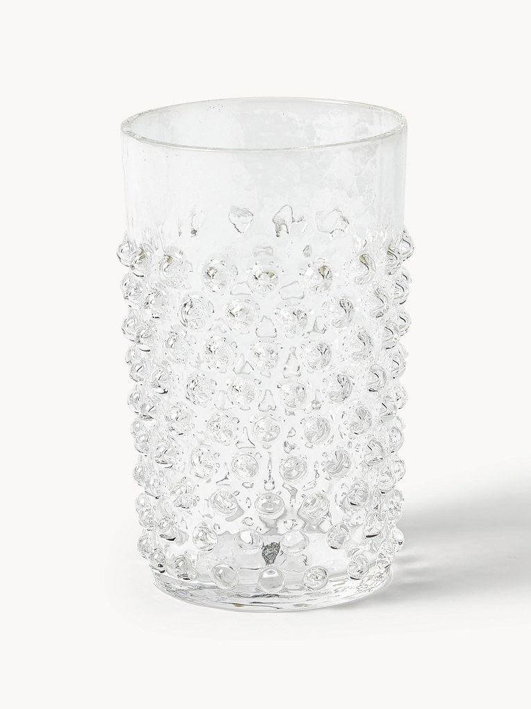 Ručně foukané sklenice Hobnail, 6 ks