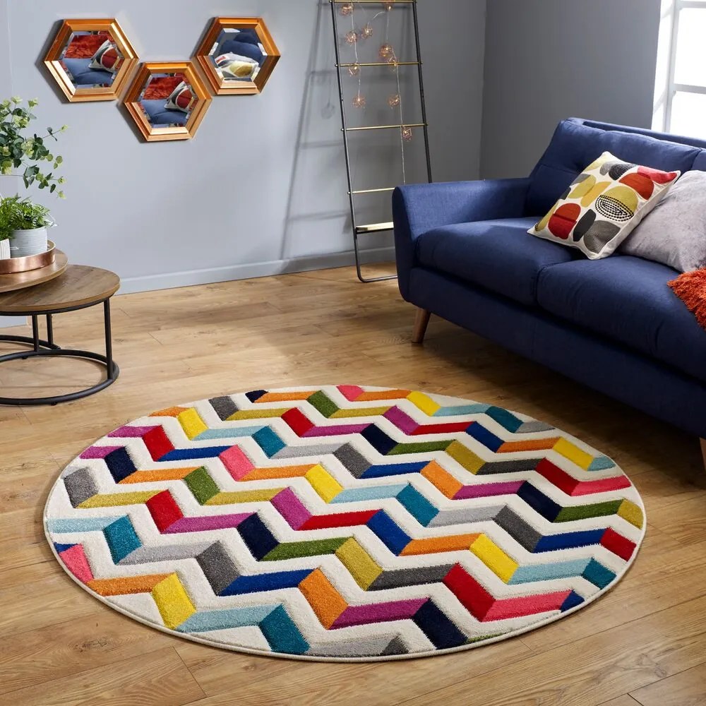 Flair Rugs koberce Kusový koberec Spectrum Bolero Multi kruh - 160x160 (průměr) kruh cm