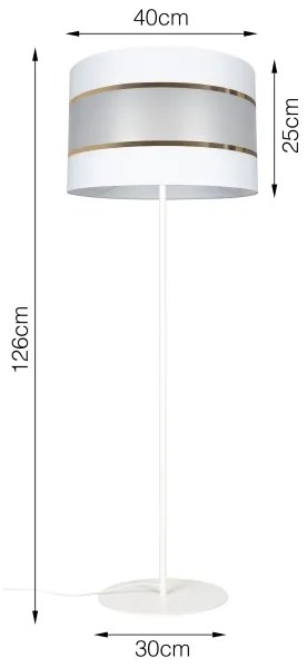 Stojací lampa CORAL 1xE27/60W/230V bílá