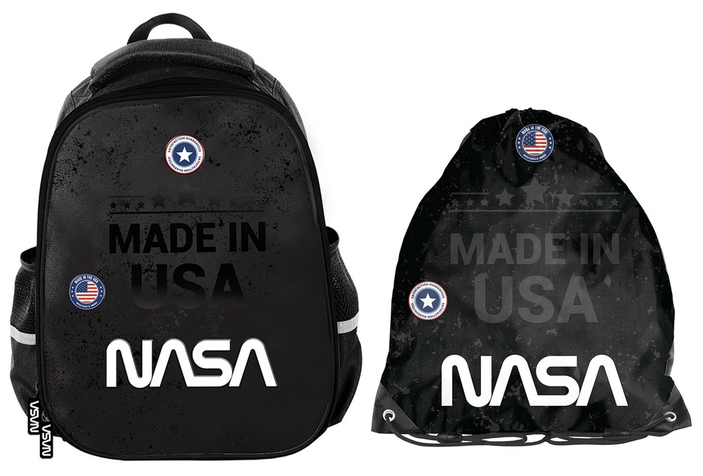 Paso Školní set dvoukomorový batoh + vak na záda Nasa