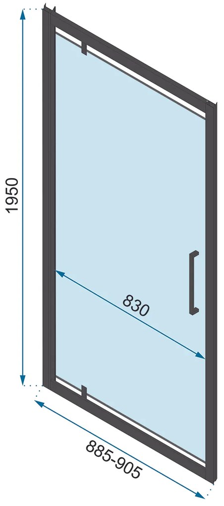 Sprchový kout MAXMAX Rea RAPID swing 90x100 cm - černý
