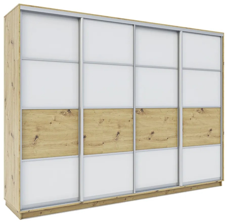 Šatní skříň BELT 300 × 220 cm dub artisan/bílá