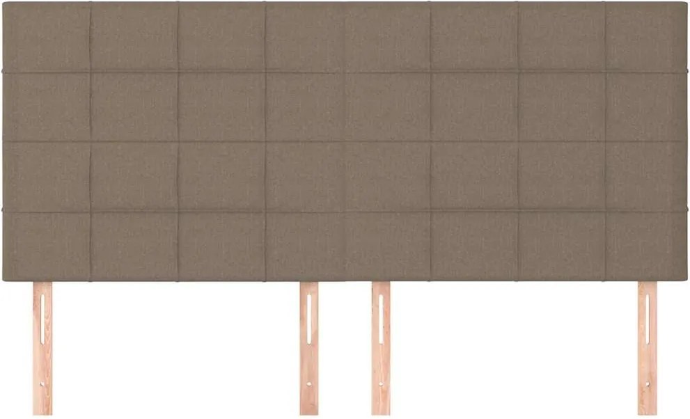 Čelo postele béžové 180x5x118/128 cm látkové 3116350