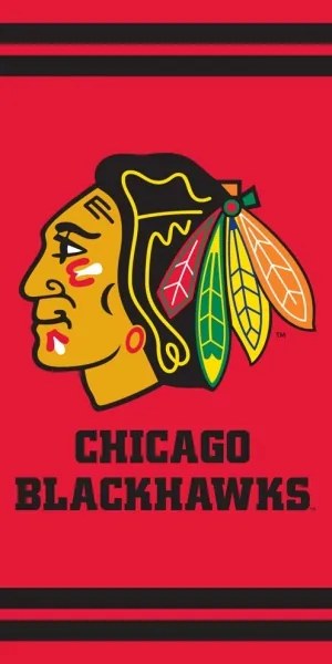 Hokejová osuška NHL Chicago Blackhawks 70x140 cm