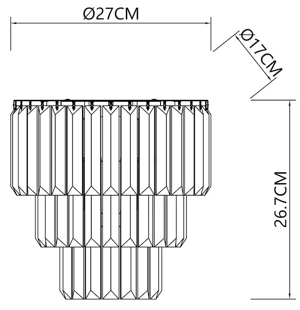 Nástěnné svítidlo Milano, 1x křišťálové/zlaté kovové stínítko