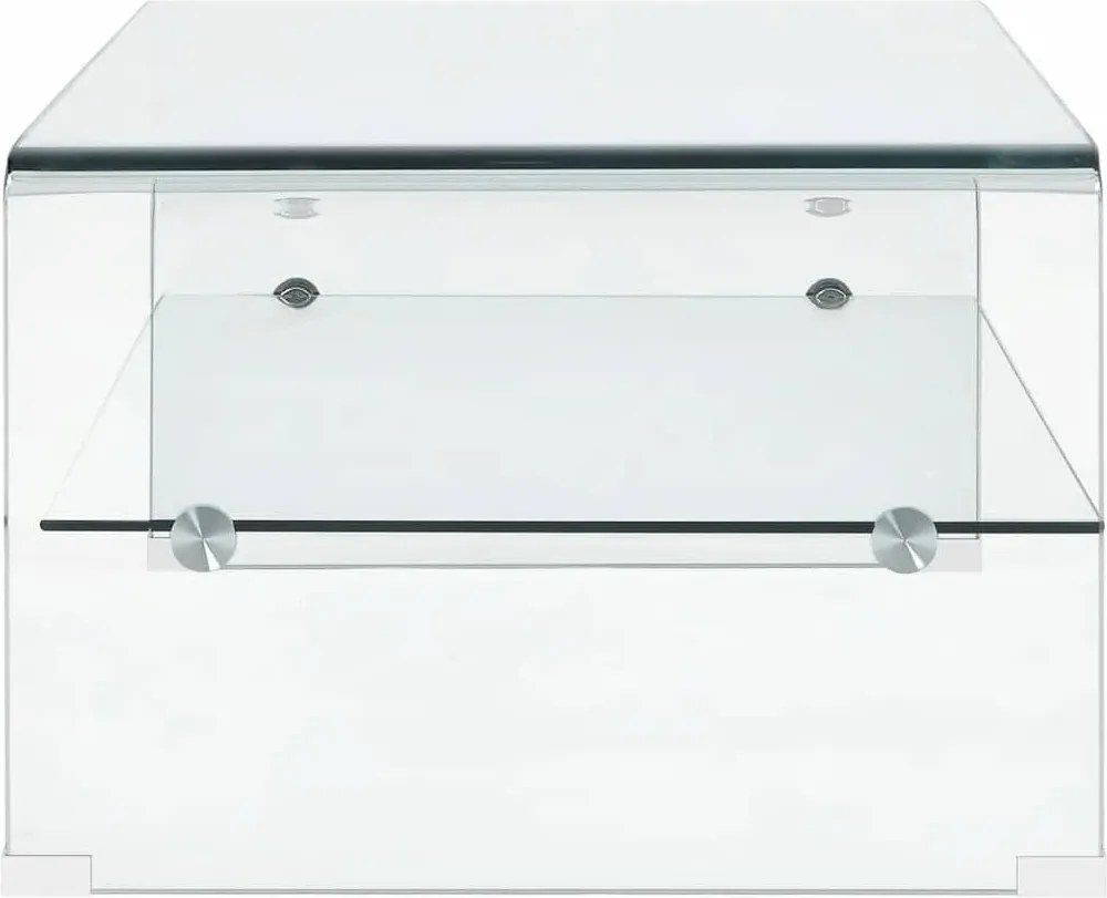 Konferenční stolek čirý 98 x 45 x 31 cm tvrzené sklo 284745
