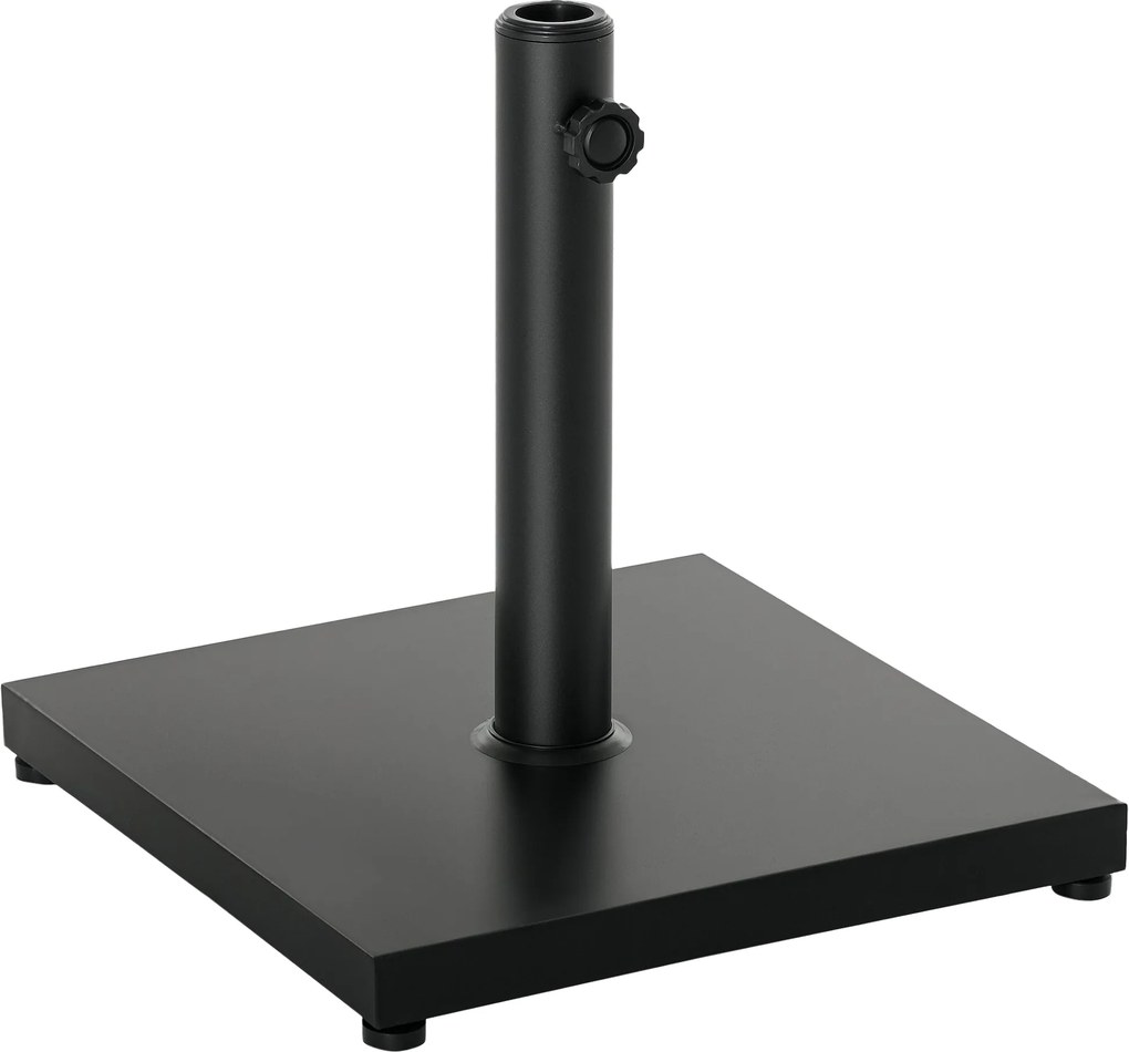 Podstavec na slunečník Outsunny 13 kg, čtvercový držák na slunečníky, hmotnost podstavce, stojan pro slunečníky s průměrem 35/38/48 mm, pro balkon, te