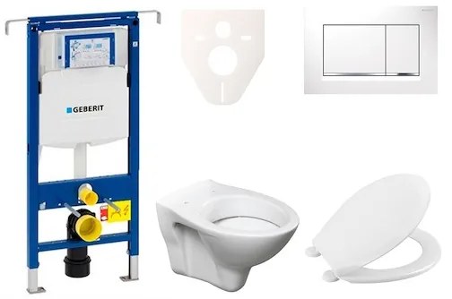 Cenově zvýhodněný závěsný WC set Geberit do lehkých stěn / předstěnová montáž + WC Ceramia S-Line Pro 111.355.00.5NR5
