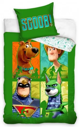 Zelené bavlněné povlečení s motivem Scooby Doo