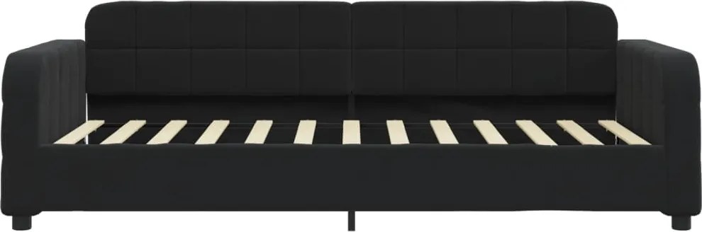 Válenda s matrací černá 90 x 200 cm samet 3196909