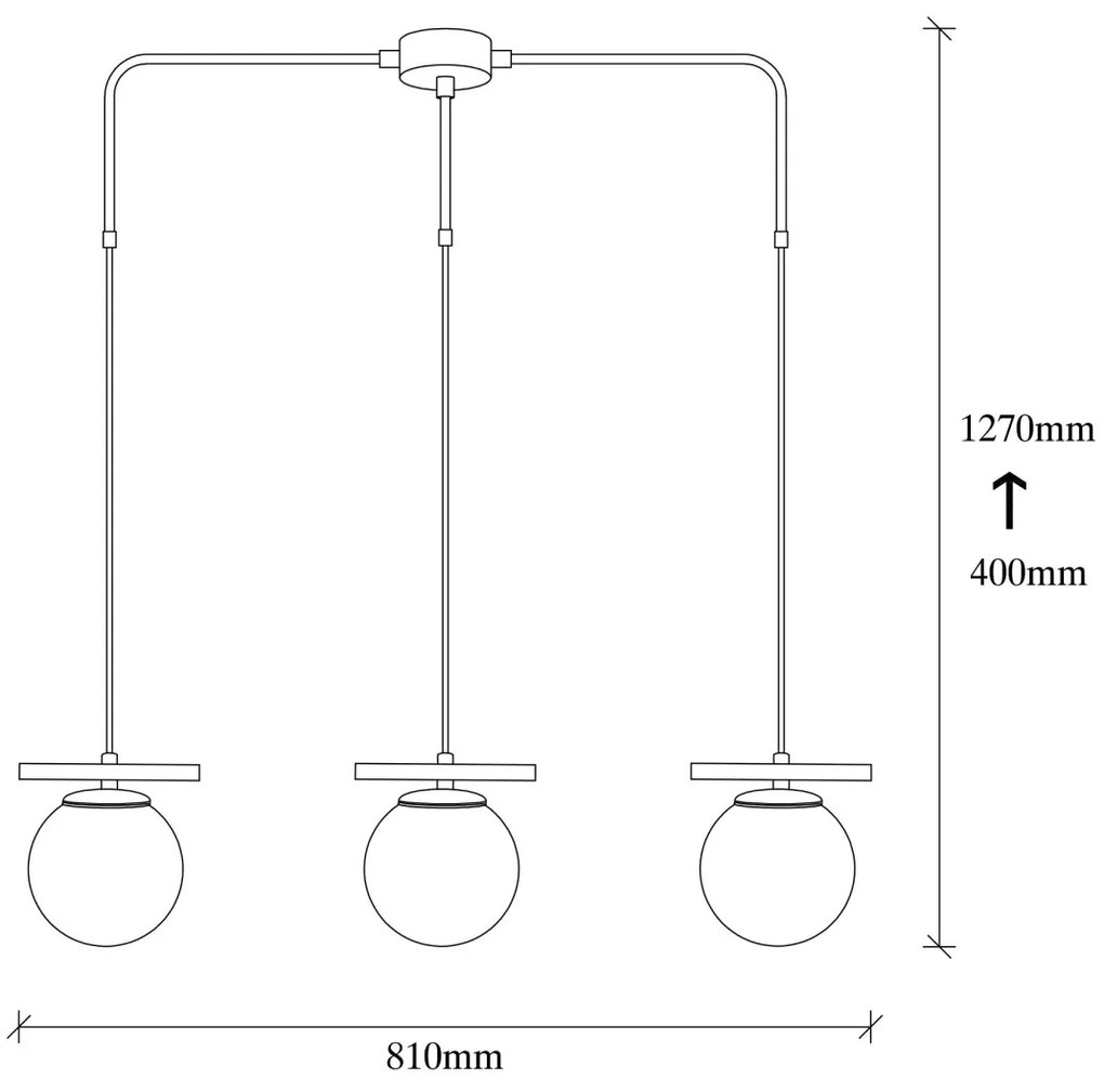 Stropní svítidlo UZUM IV černé