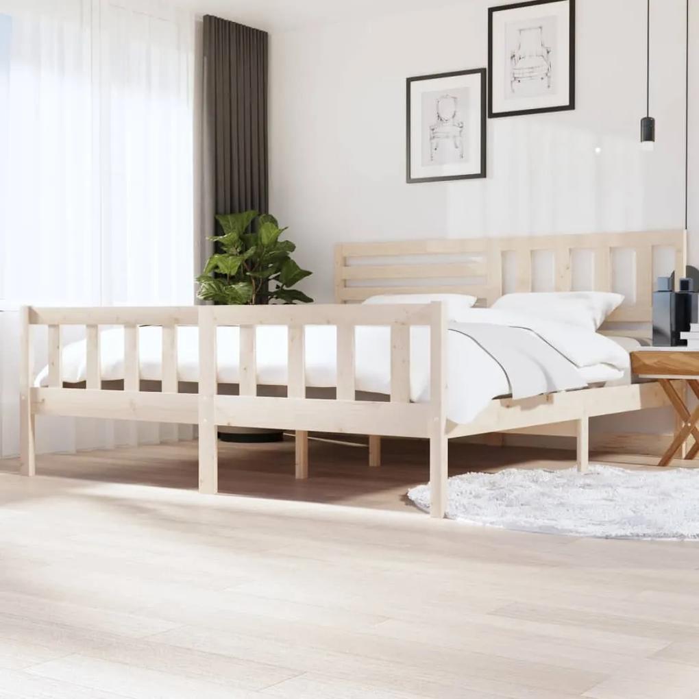 Rám postele masivní dřevo 200 x 200 cm,  3101173