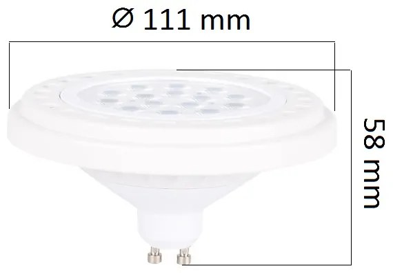 LED žárovka AR111/GU10 15W 1200lm teplá, ekvivalent 80W