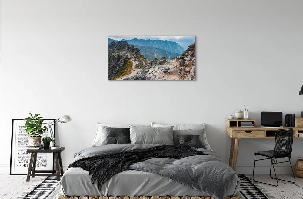 Obrazy na plátně hory 125x50 cm