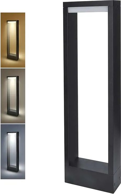 LED venkovní světlo WO807 Ragusa - sloupek, černá