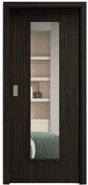 SAPELI ELEGANT KOMFORT M55 - CPL LAMINÁT - POSUVNÉ DVEŘE VČ. ZÁRUBNĚ - Wenge Průchozí šířka (cm): 70, Průchozí výška (cm): 210, Typ skla: Planibel bronz