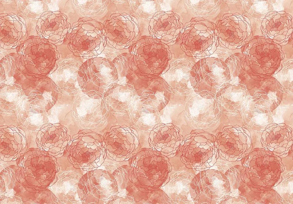 Fototapeta - Červené květy (254x184 cm)
