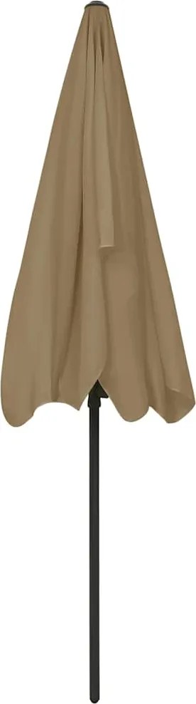 Plážový slunečník taupe 200 x 125 cm 314730
