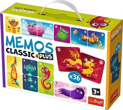 Trefl - Pexeso ClassicPlus - Roztomilé příšerky 3v1 / 20 minut / 2-4 h