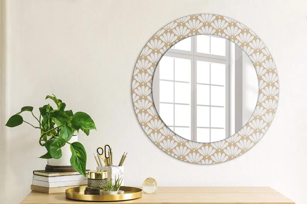 Kulaté dekorační zrcadlo Orientální květina