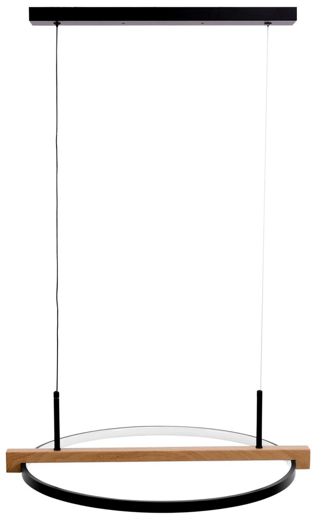 Toolight Toolight, LED stropní svítidlo 60cm + dálkové ovládání APP1530-CP, černá-hnědá, OSW-05660