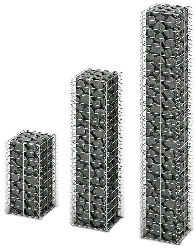 Sada gabionů 3 ks pozinkovaný drát 141048