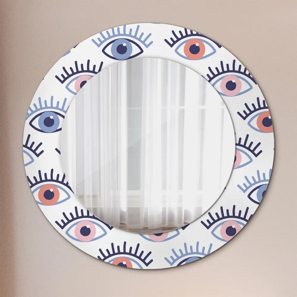 Kulaté dekorativní zrcadlo Styl moderních očí fi 50 cm