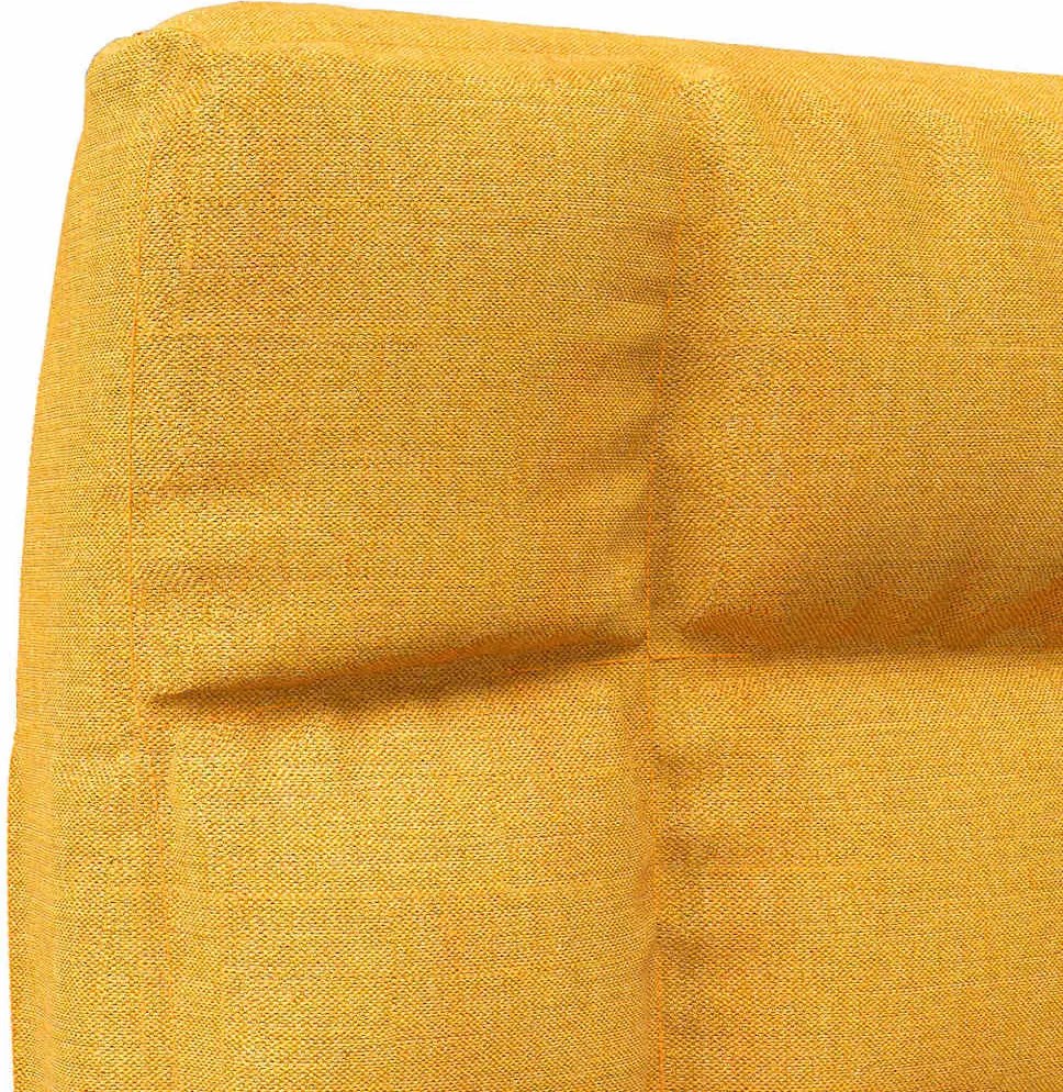 Skládací lenoška na podlahu hořčicově žlutá textil 336591