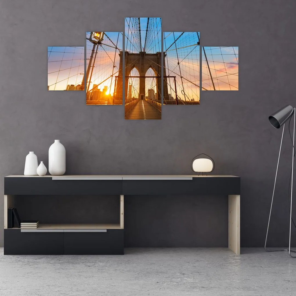 Obraz - Brooklynský most, Manhattan, New York (125x70 cm)
