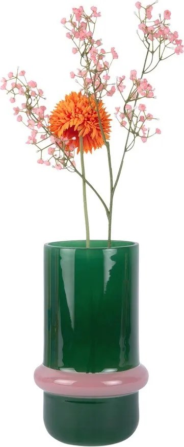 Zelená skleněná váza (výška 22 cm) Animado Anillo – PT LIVING
